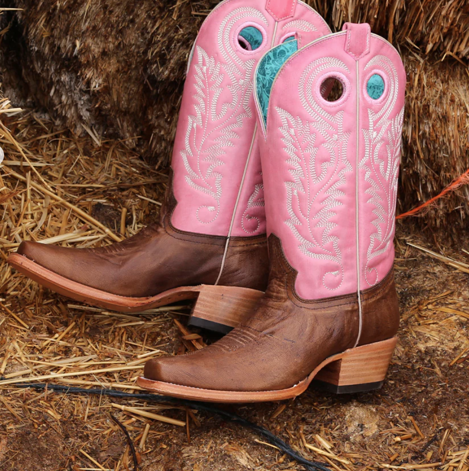 Corral Ladies Pink Square Toe Boots Style A4459