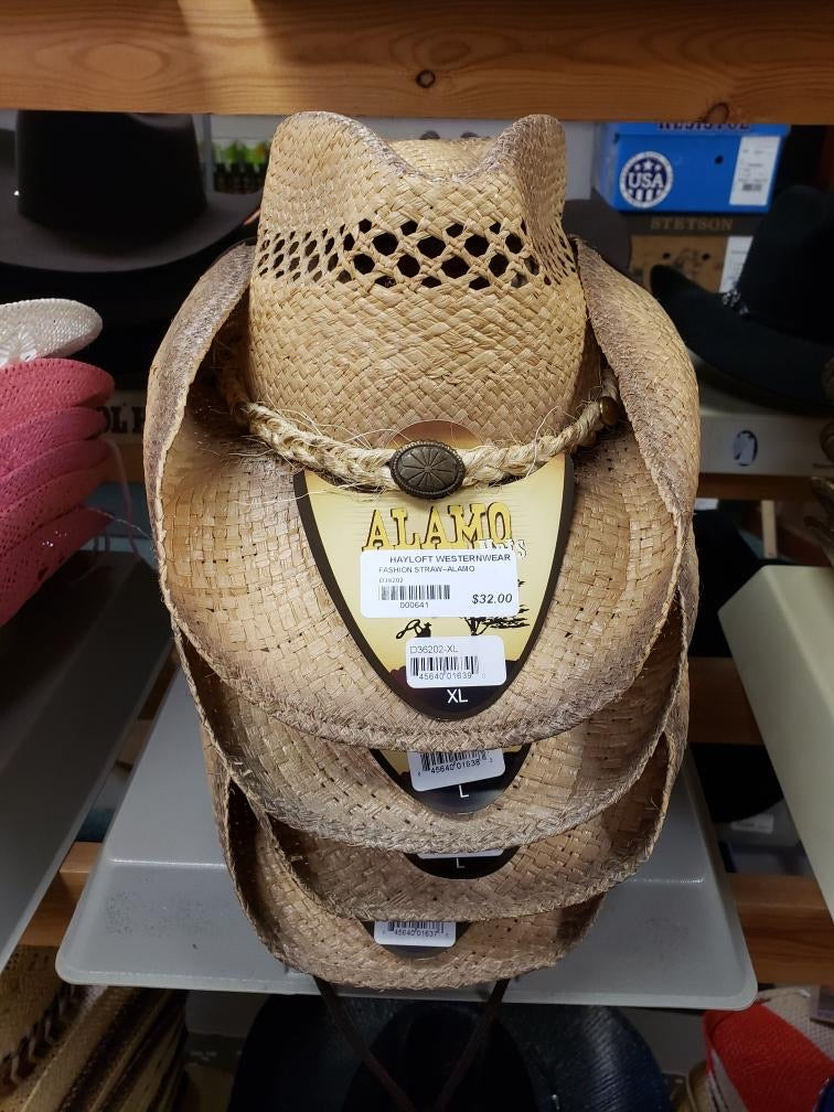 MF Western Alamo Shapable Raffia Cowboy Hat Style D36202